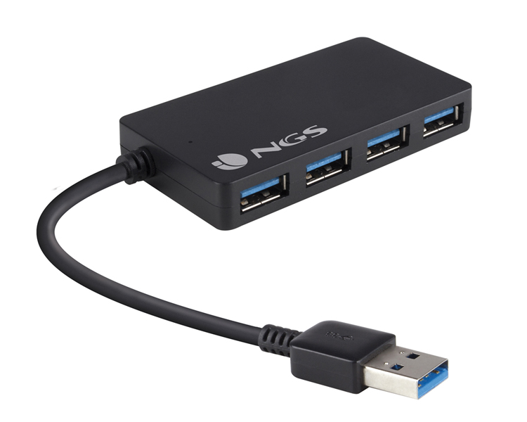 HUB 4 PUERTOS USB IHUB3.0 NEGRO NGS | EVEN ORDENADORES DE SOBREMESA